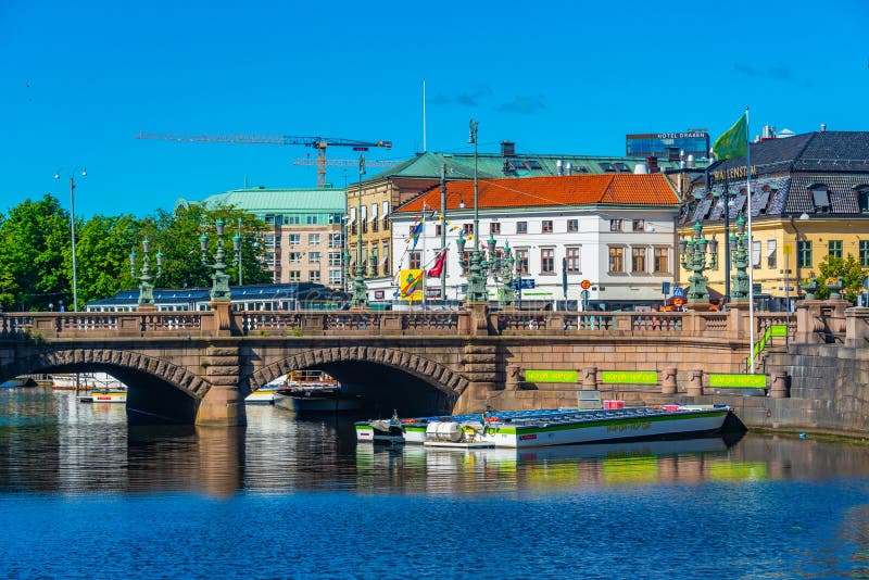 Goteborg, Sweden, July 10, 2022: View of a Channel in the Centra ...