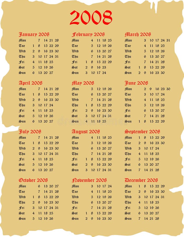 Goth 2008 calendar stock photo. Image of calendar, happy - 3648378