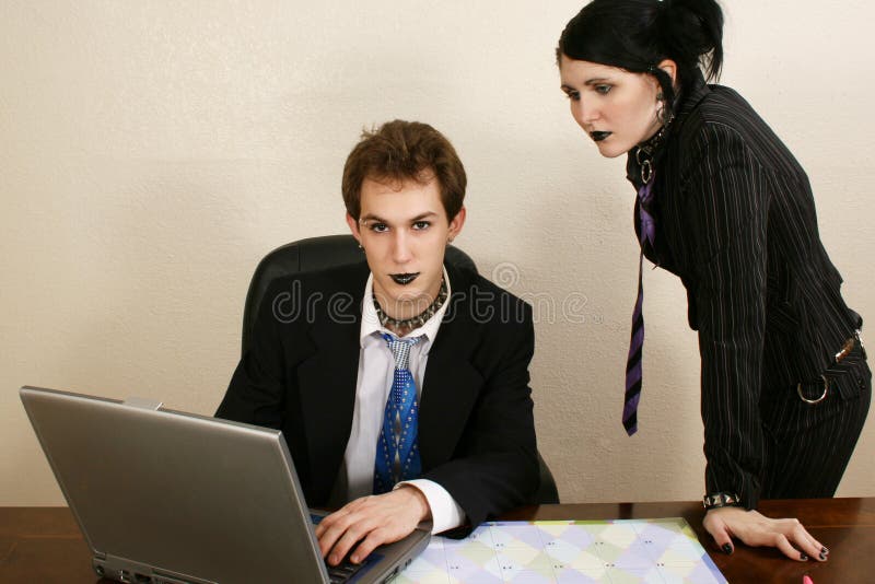 Goth Business Team stock image. Image of office, twenties - 1707203