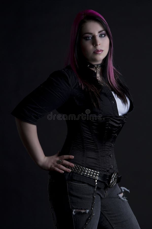 Goth girl stock image. Image of necklace, woman, emale - 13682005