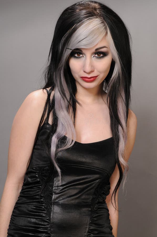 Goth girl stock photo. Image of vintage, goth, black, long - 7542694