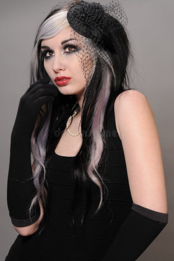 Goth girl stock photo. Image of spooky, teen, lovely, sweater - 7539436