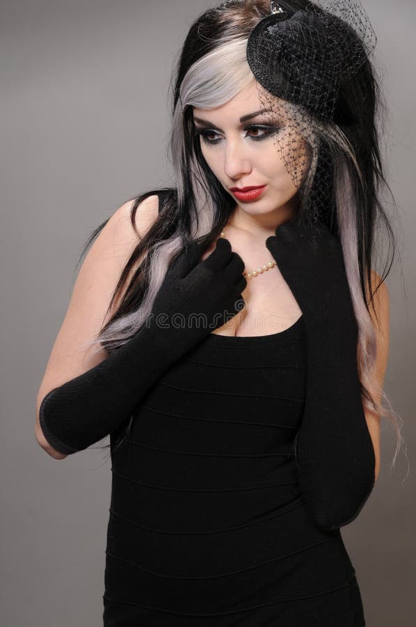 Goth girl stock image. Image of spooky, clothing, halloween - 7542693
