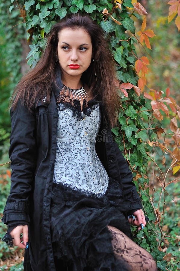 Goth girl stock photo. Image of despair, melancholy, female - 35999846