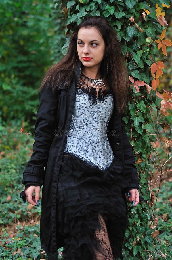 Goth girl stock photo. Image of goth, yellow, grief, sorrow - 35999876