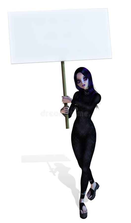 Gothic Fairy on Edge of Sign - Includes Clipping Path Stock ...