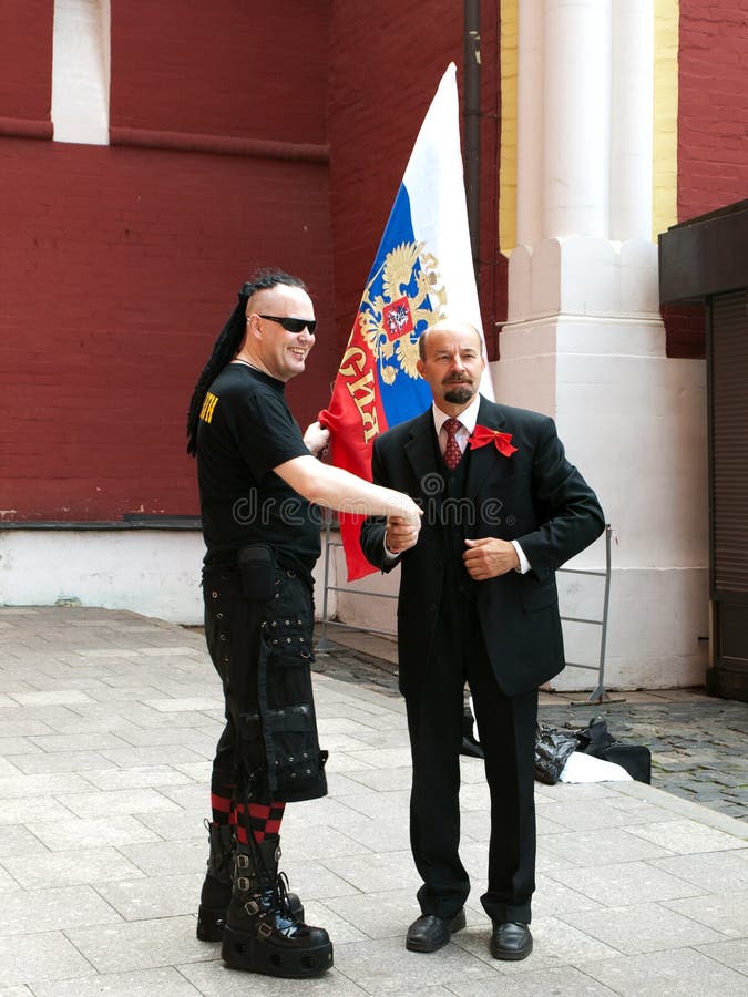 Goth and Lenin editorial image. Image of clothes, east - 23686160