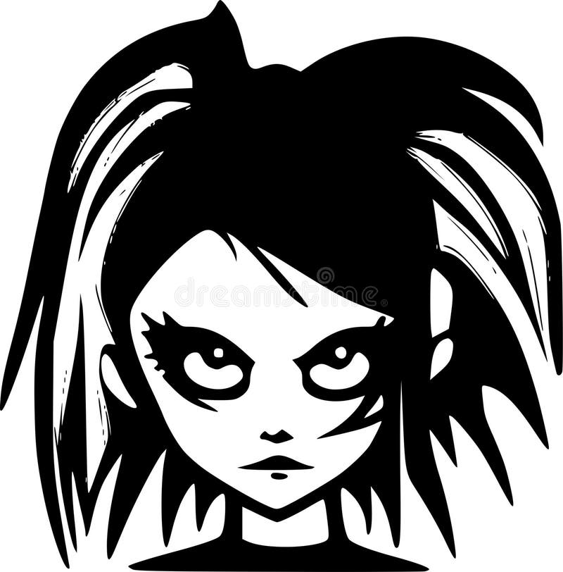 Goth - Minimalist and Flat Logo - Vector Illustration Stock Vector ...