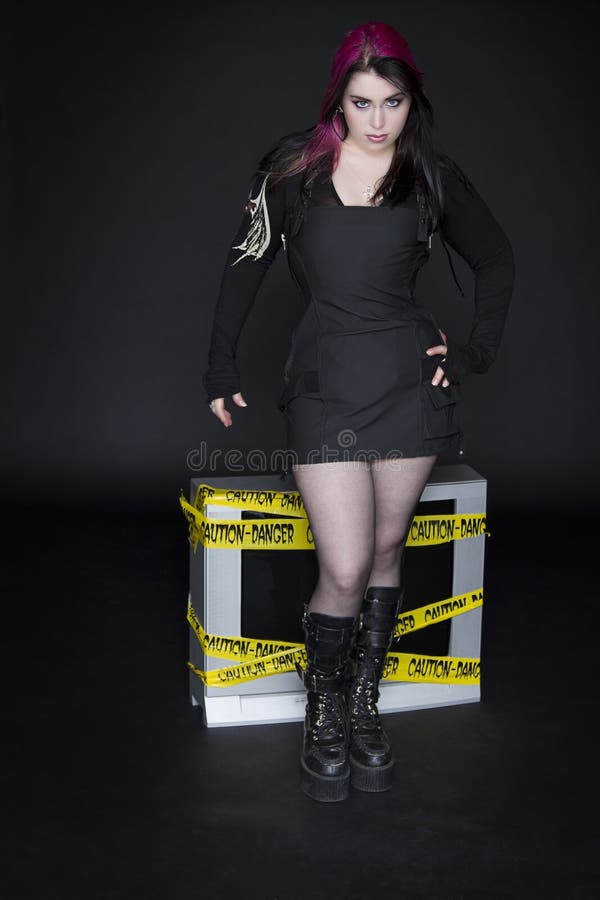 Goth head shot stock photo. Image of pink, woman, beautiful - 13682062