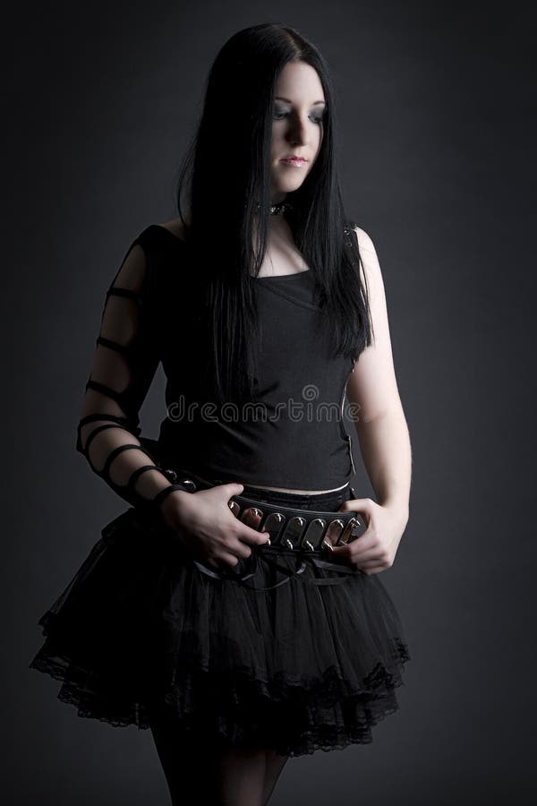 Goth in a tutu stock photo. Image of youth, black, adolescence - 14543322