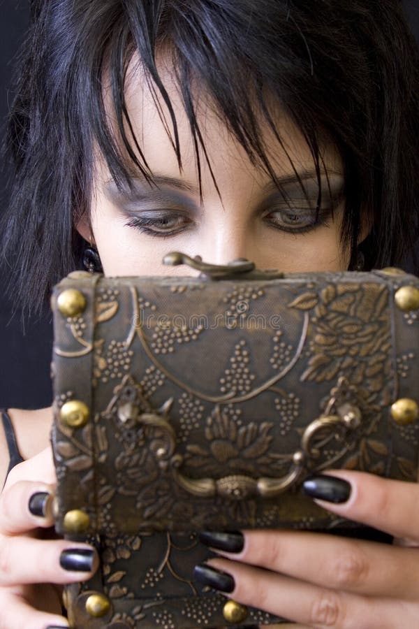 Mysterious And Beautiful Goth Woman Stock Photo - Image of gazing ...