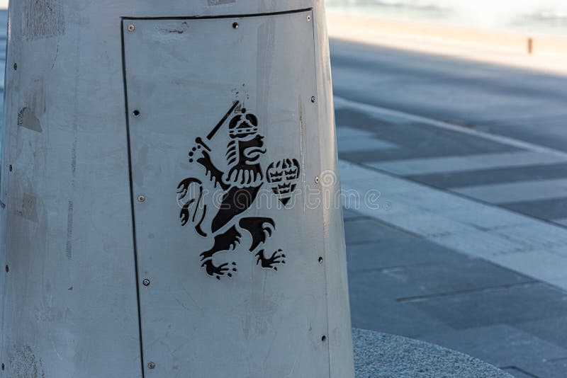 Gothenburg City Monogram on a Trash Bin.. Editorial Photography - Image ...