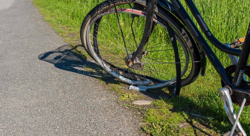 Bicycle with a Broken Front Wheel.. Editorial Stock Image - Image of ...