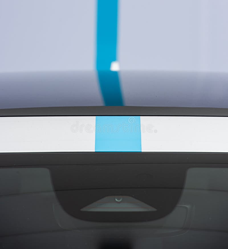 White Polestar 2 with a Thin Blue Stripe.. Editorial Image - Image of ...