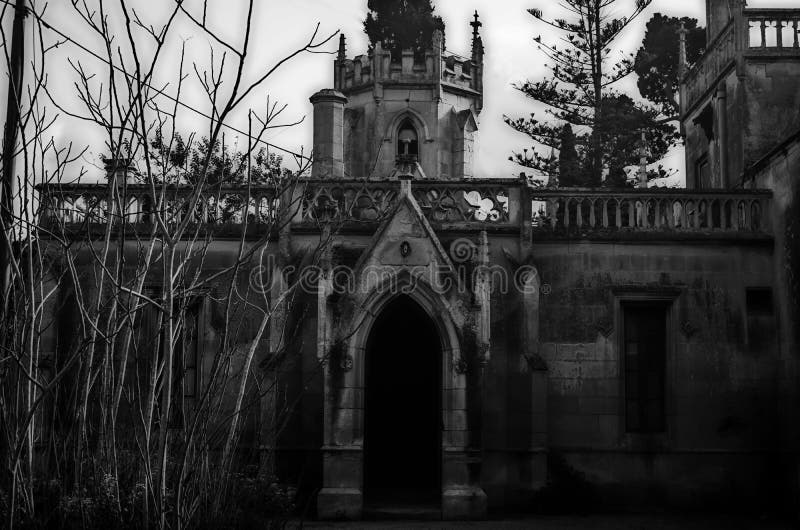 A Gothic Abandoned Building Stock Photo - Image of town, castle: 111096086