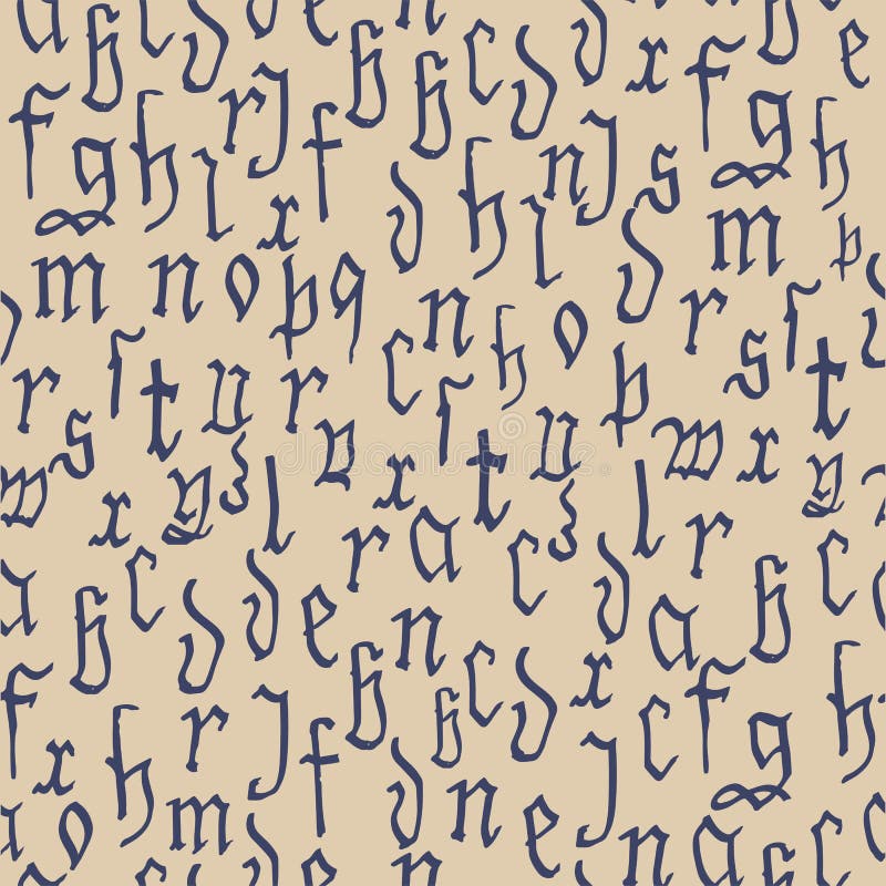 Gothic Alphabet Pattern Seamless, Calligraphy, Lettering. European ...