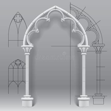 Gothic arch stock vector. Illustration of architectural - 41687786