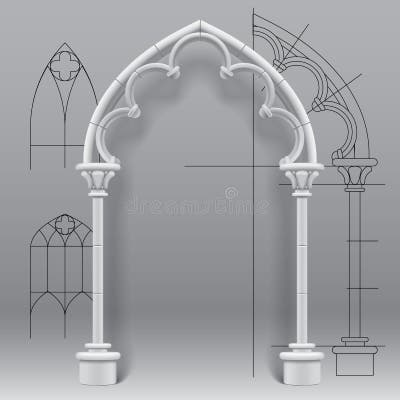 Gothic arch stock vector. Illustration of architectural - 41687786