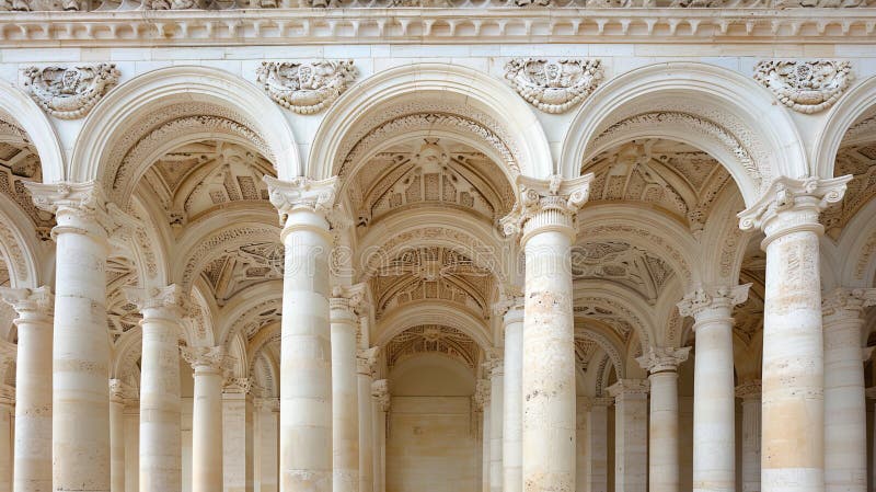 Gothic Arches with Sharp Peaks and Exquisite Stone Patterns, Creating ...