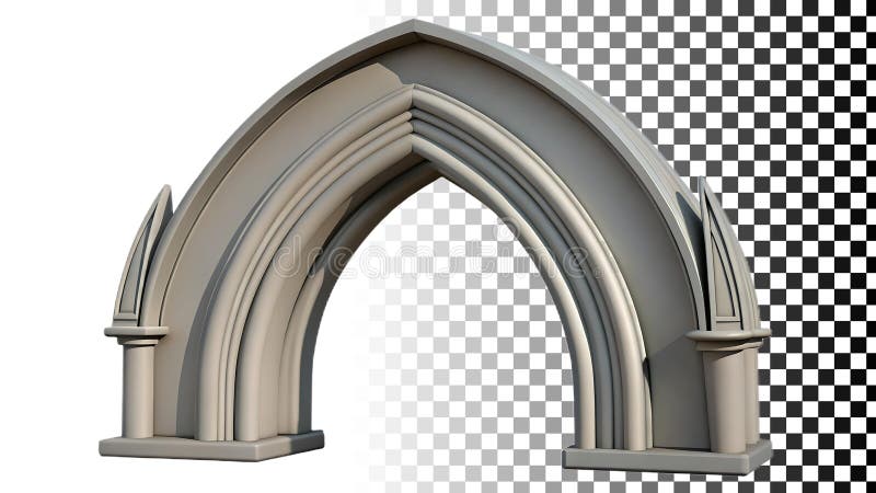 Gothic Archway Architectural Element and Stone Structure Png ...