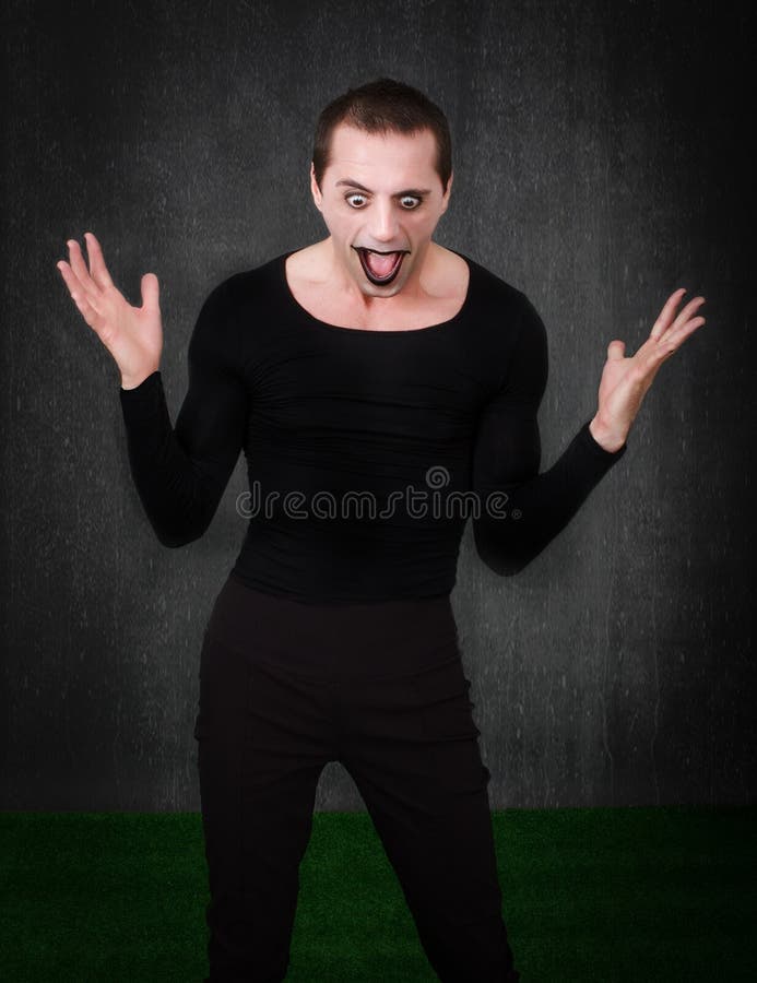 Gothic mime desperation stock photo. Image of gesture - 35603232