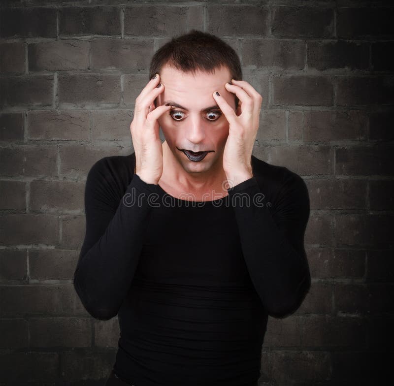 Gothic Man Lying Down in a Park Stock Photo - Image of male, model ...