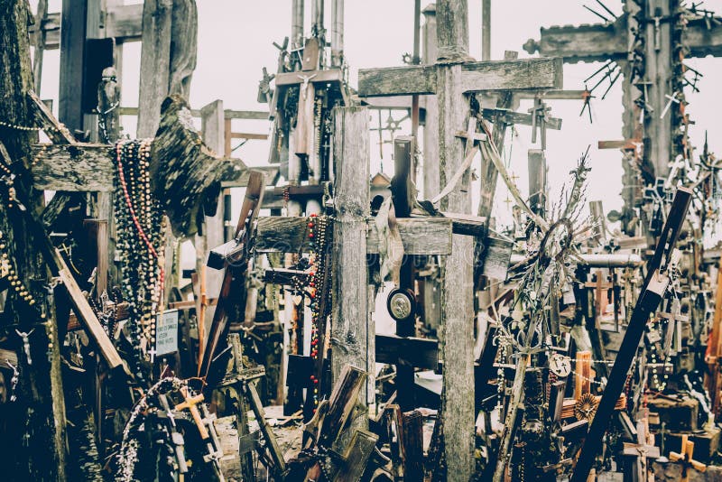 Gothic Background with Thousands of Crosses Editorial Stock Photo ...