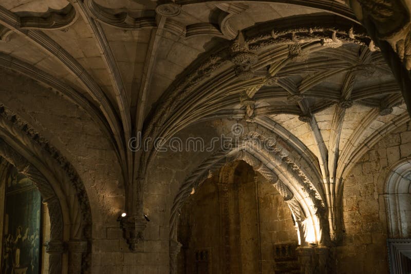 Gothic Basement Ceiling Archs Stock Image - Image of arches, dark: 65468769