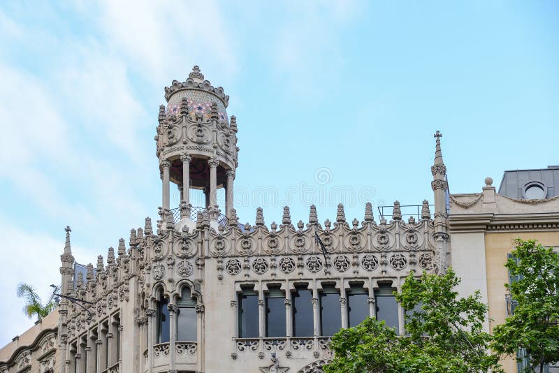 Gothic Building in Historic Centrum of Barcelona Stock Image - Image of ...