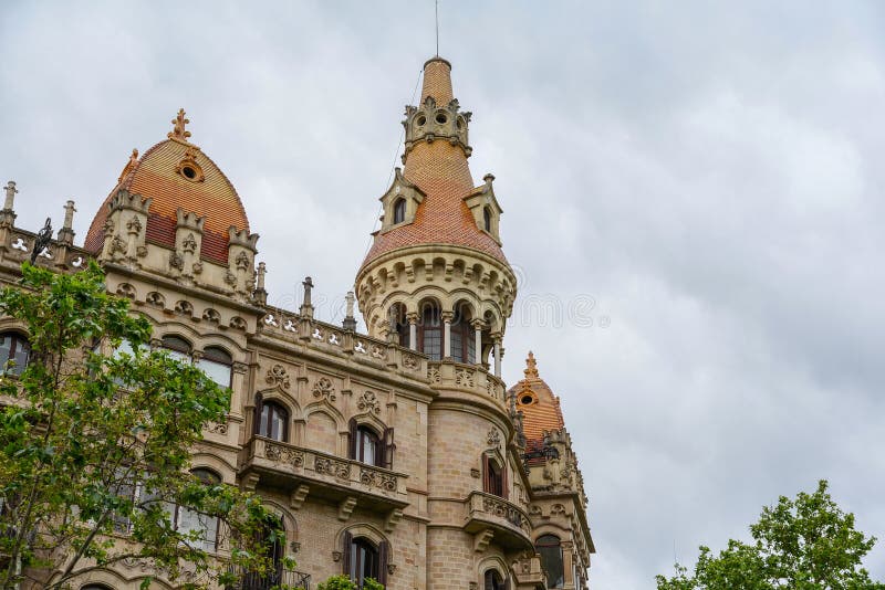 Gothic Building in Historic Centrum of Barcelona Editorial Stock Image ...