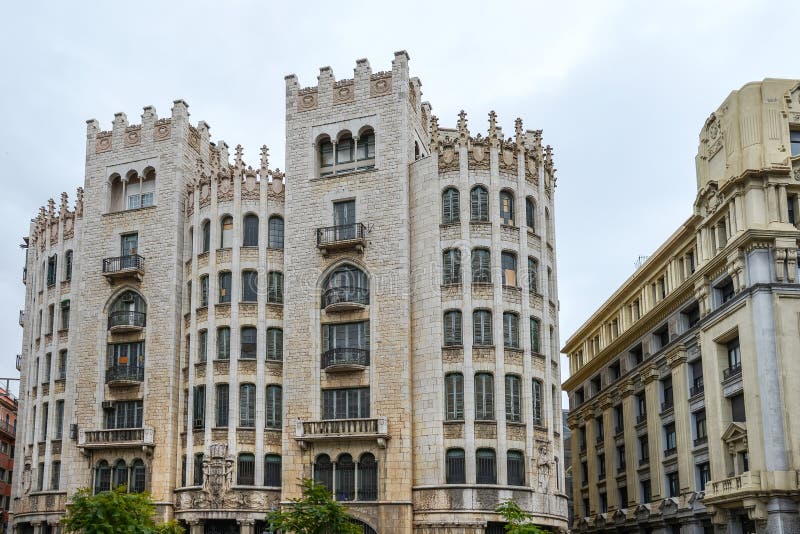 Gothic Building in Historic Centrum of Barcelona Editorial Image ...