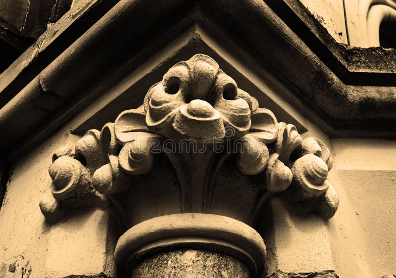 Gothic capital stock photo. Image of sepia, black, monochrome - 59484024
