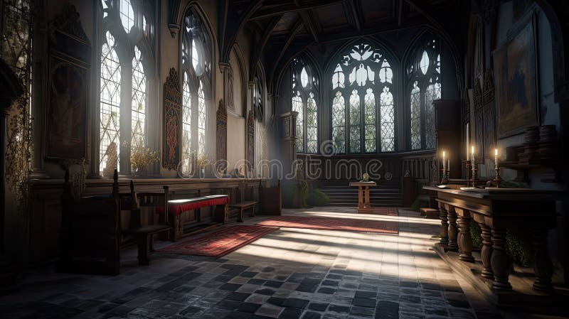 Gothic castle illutration stock illustration. Illustration of castle ...