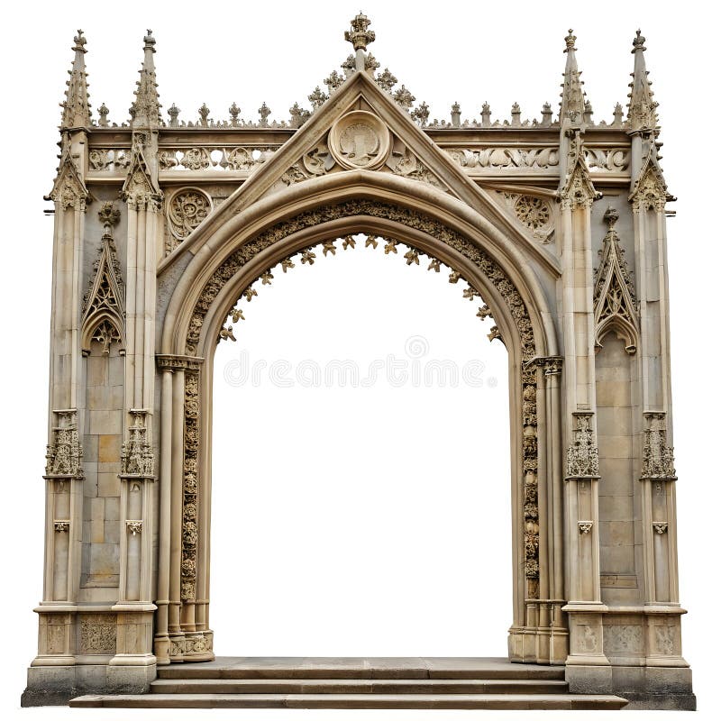 Gothic Cathedral Arch Border Stock Illustrations – 328 Gothic Cathedral ...