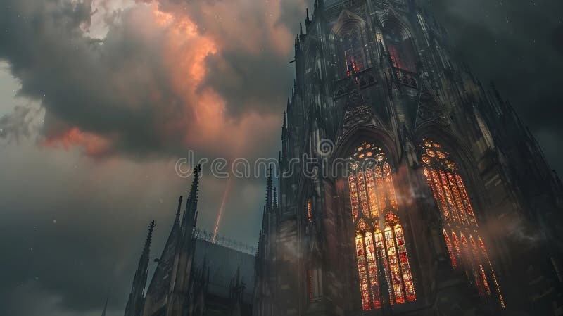 Cathedral Architecture Religious Christian Building Stock Illustration ...