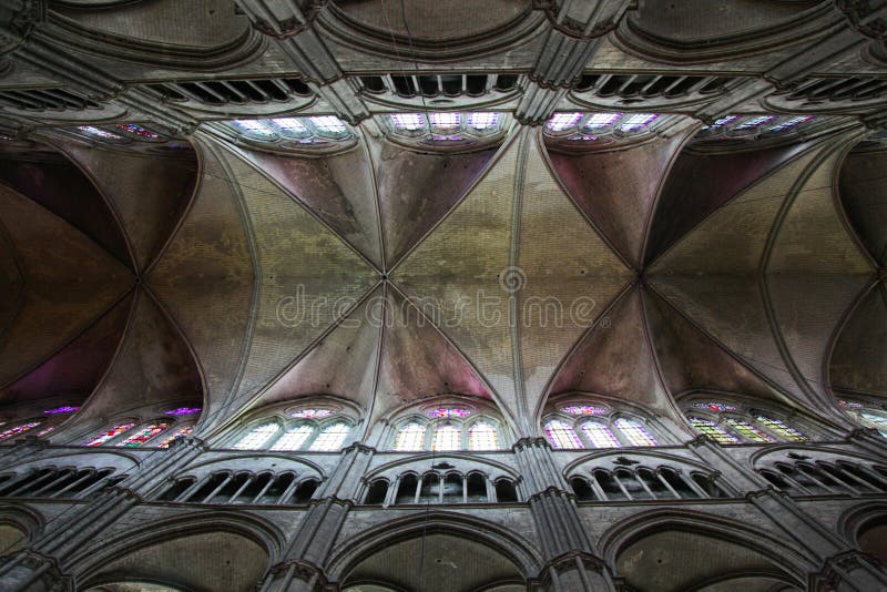 Gothic Cathedral Ceiling editorial stock image. Image of structure ...