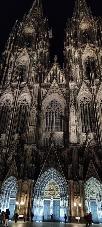 Gothic Cathedral of Cologne, Germany Stock Image - Image of monochrome ...