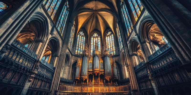 Gothic Cathedral with Impossibly High Spires for Religious Architecture ...