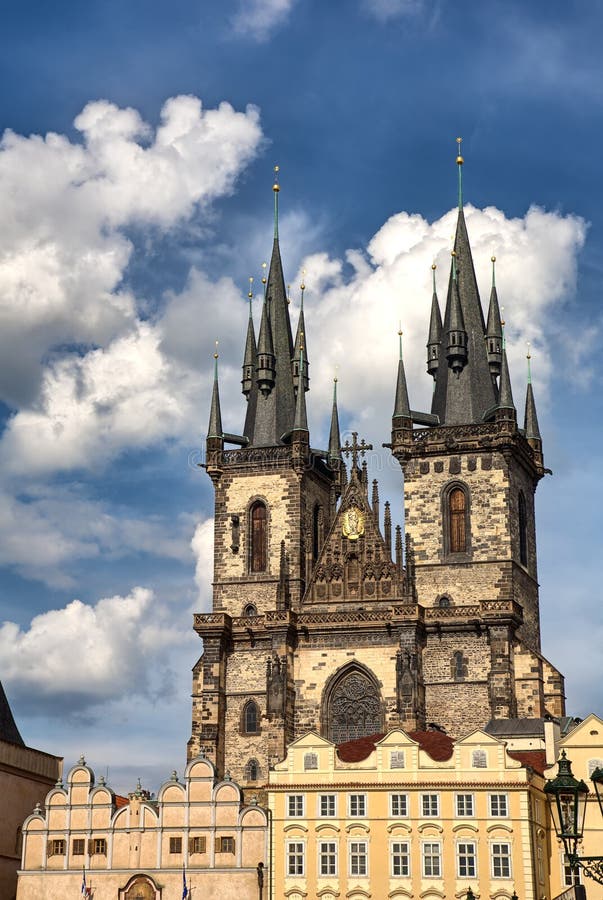 Gothic cathedral in Prague stock photo. Image of scene - 23013482