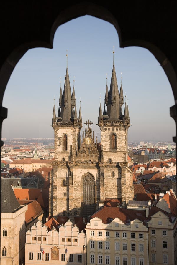 Gothic cathedral in Prague stock photo. Image of stone - 7597452