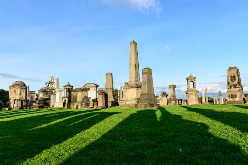 Gothic cemetery, Glasgow stock photo. Image of death - 33662394