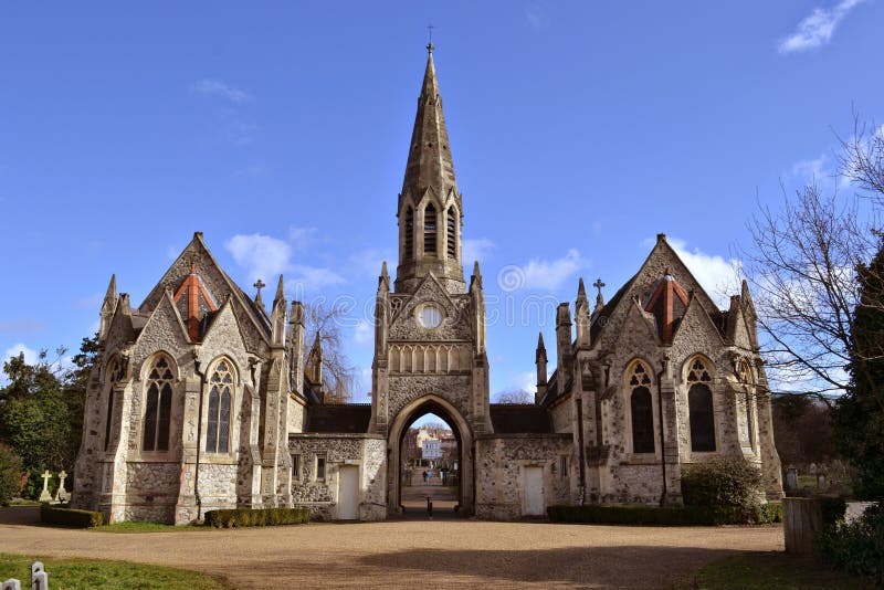 Gothic Chapel Hampstead Cemetery Stock Image - Image of chapel, england ...