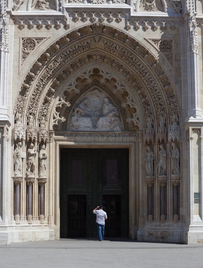 Cathedral Entrance in Zagreb, Croatia Stock Photo - Image of entrance ...