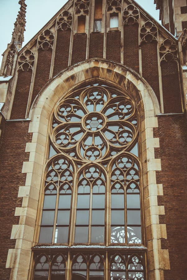 Gothic Church in Cold Winter Day Stock Image - Image of ghotic ...
