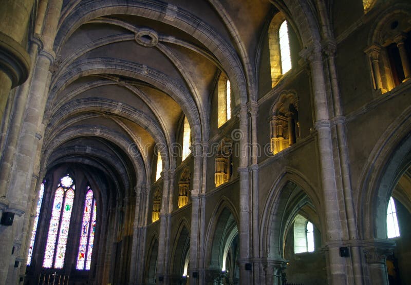 Gothic Church Interior stock image. Image of light, catholic - 16404087