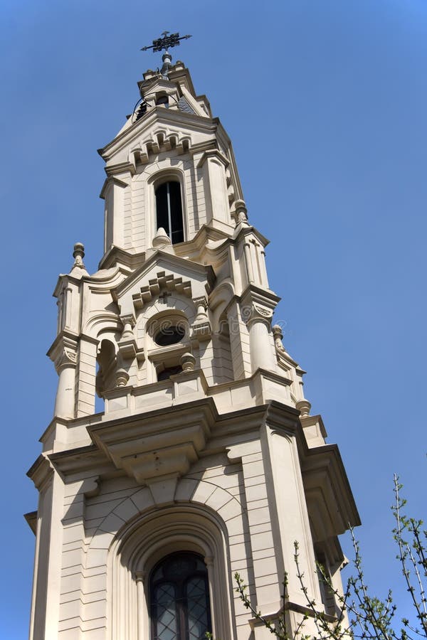 Gothic church steeple stock image. Image of church, blue - 11229245