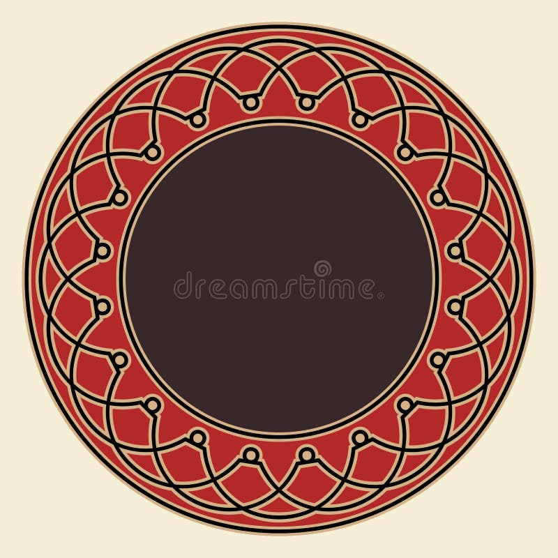 Set of Gothic Circle Ornament Roses in Vector, Isolated Stock Vector ...