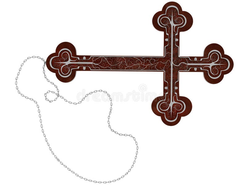 Gothic silver cross stock vector. Illustration of pins - 22896849