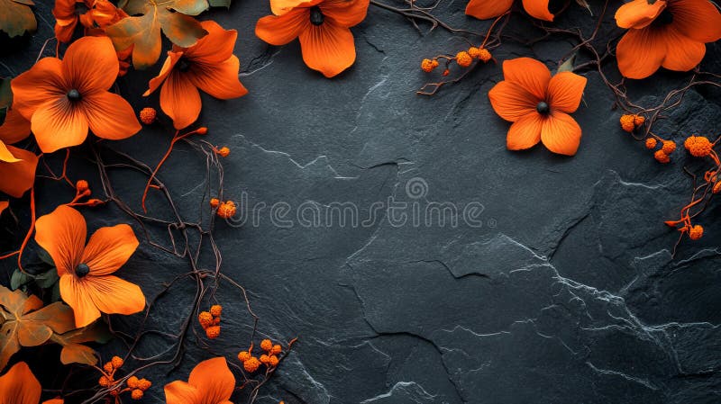 A Gothic Dark Fantasy Setting, Bordered by Withered Branches and Dried ...