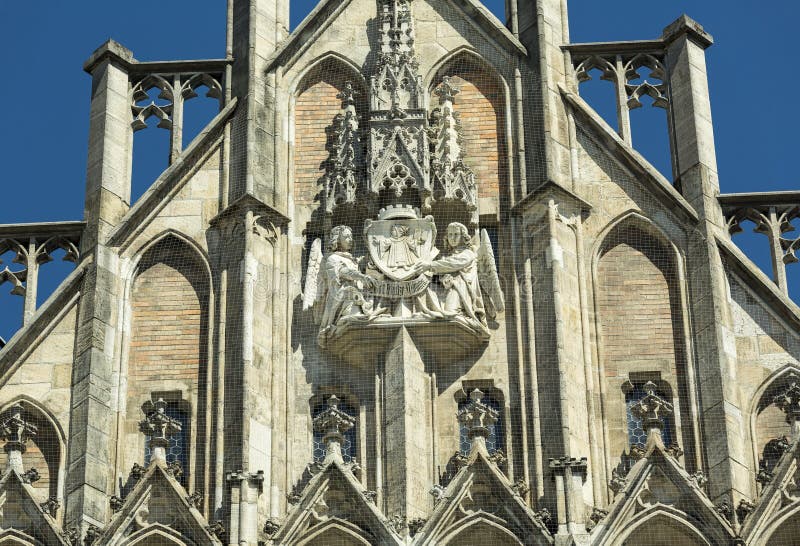 Decorations at Gothic Building Stock Photo - Image of biulding, craft ...